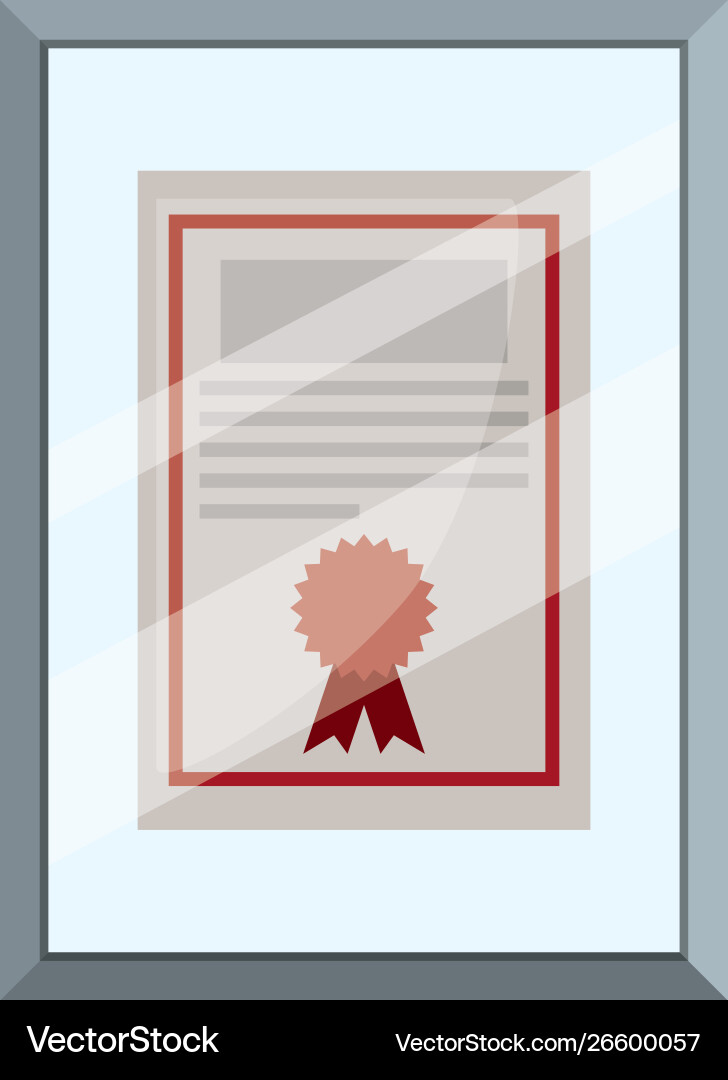 Isolated certificate paper with seal stamp design Vector Image