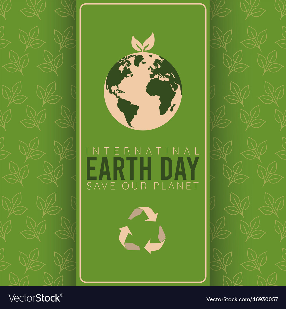 Isolated planet earth with recyclable symbol happy Isolated planet earth with recyclable symbol happy