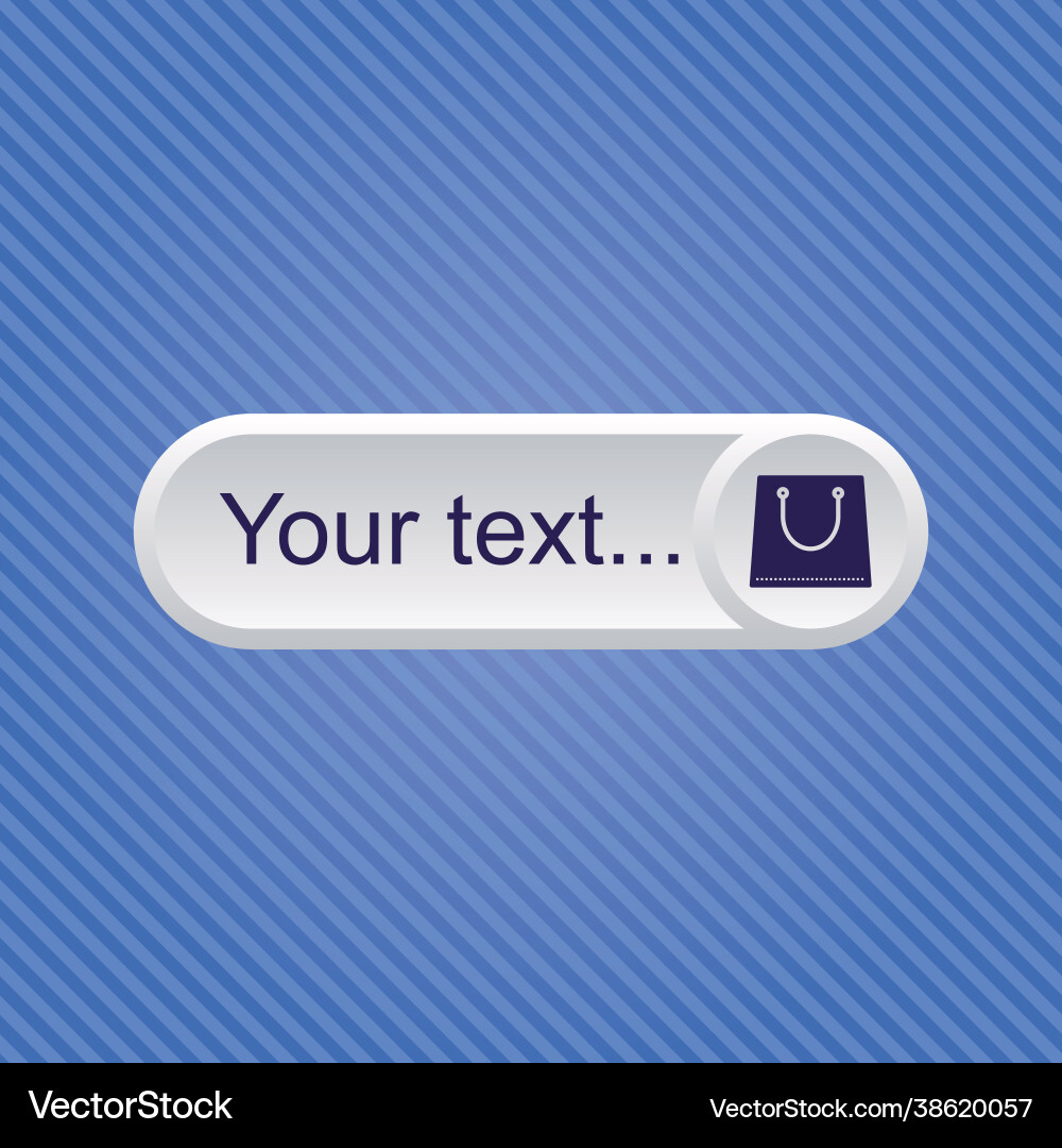 Light gray buy now button with dark blue icon Vector Image