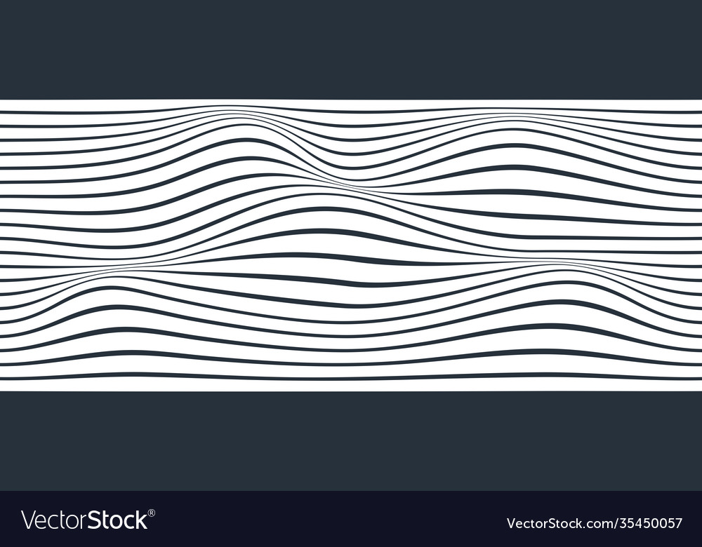 Lined seamless minimalistic pattern with optical Vector Image