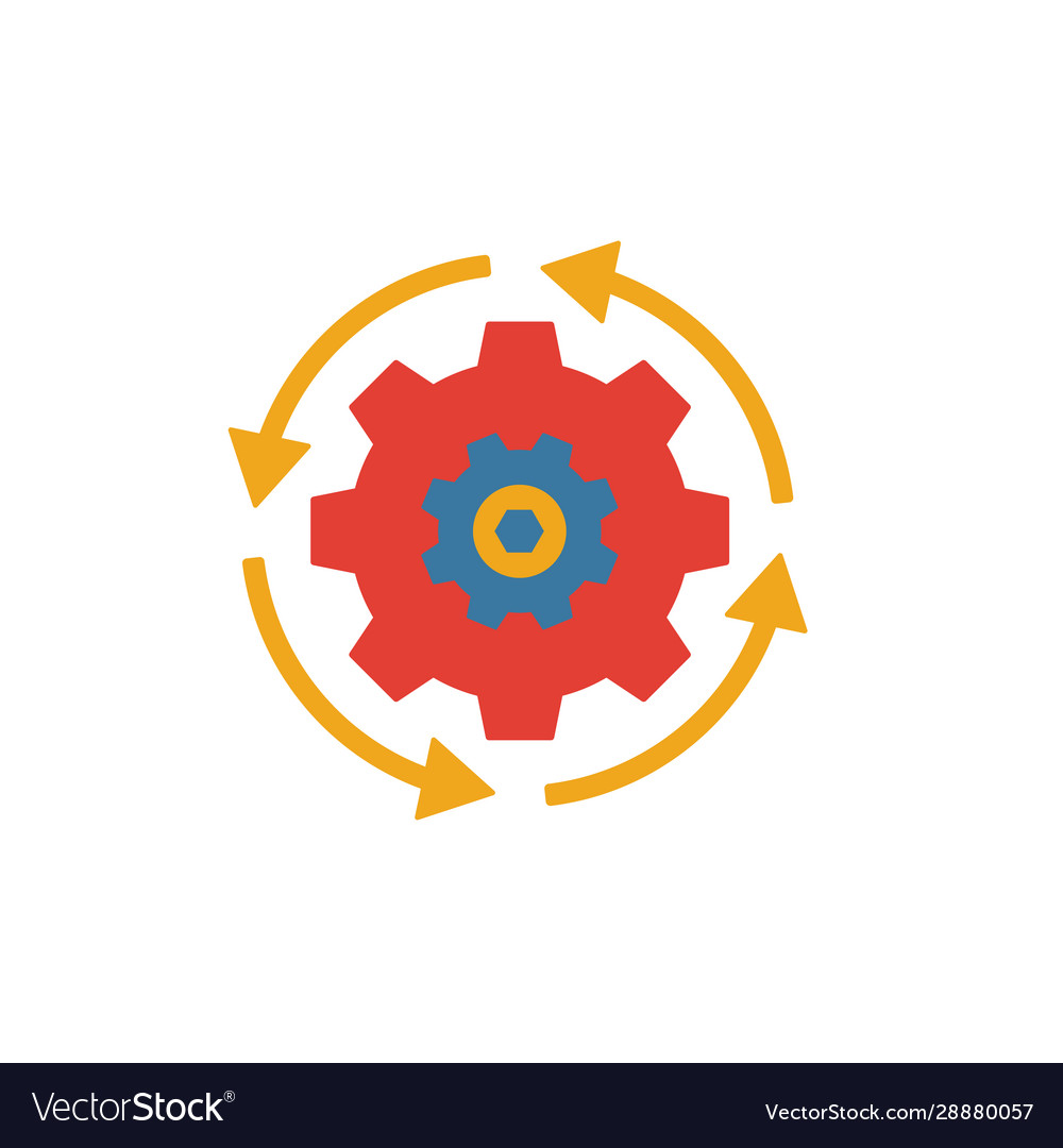 Workflow icon simple flat element from crm Vector Image