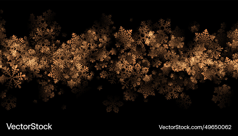 Black winter background with detailed transparent Vector Image