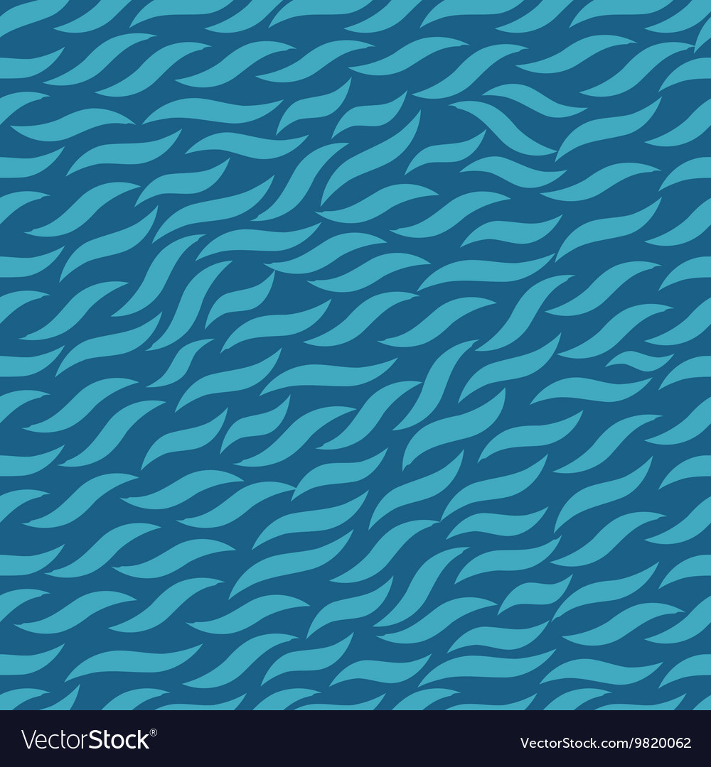 Blue wave seamless pattern background Royalty Free Vector