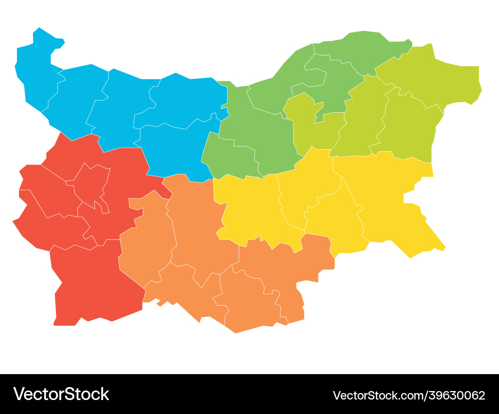 Bulgaria - map of provinces Royalty Free Vector Image