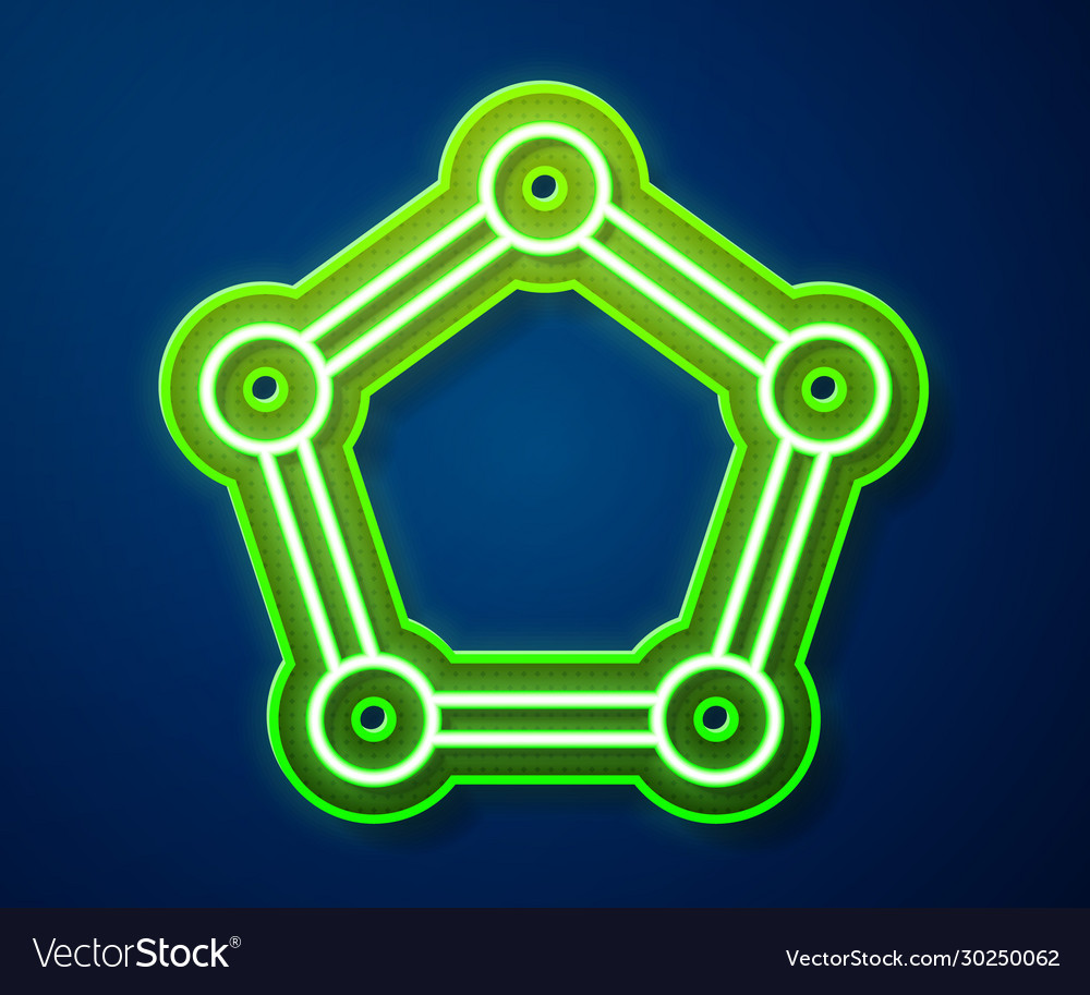 Glowing Neon Line Geometric Figure Sphere Icon Vector Image