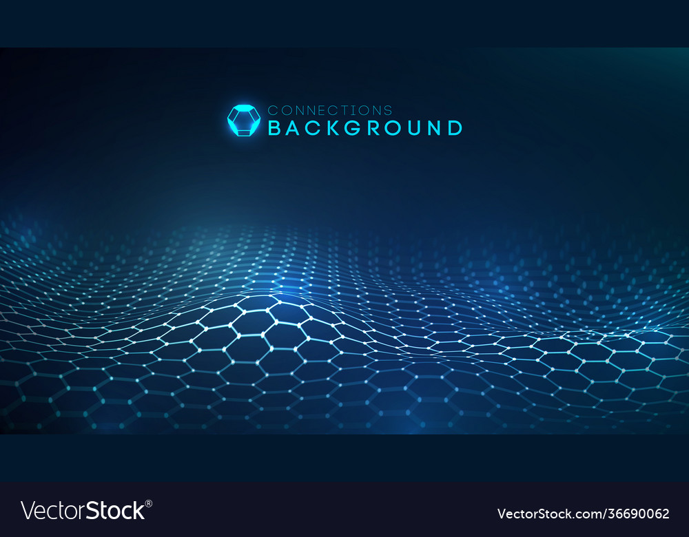 Network connection concept blue Royalty Free Vector Image
