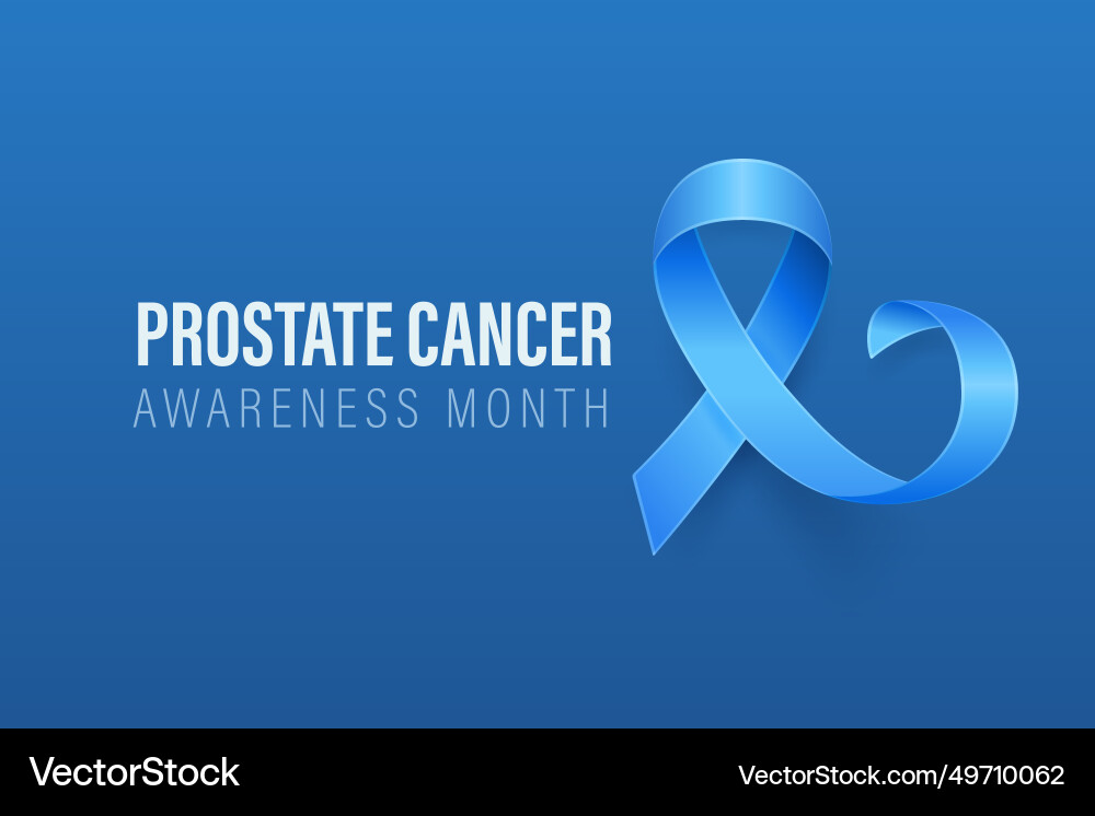 Prostate cancer banner card placard Royalty Free Vector