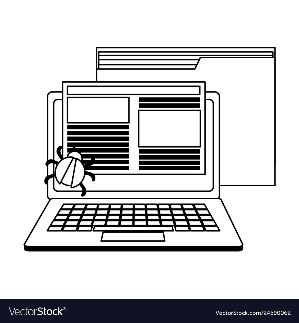 Security system technology in black and white Vector Image