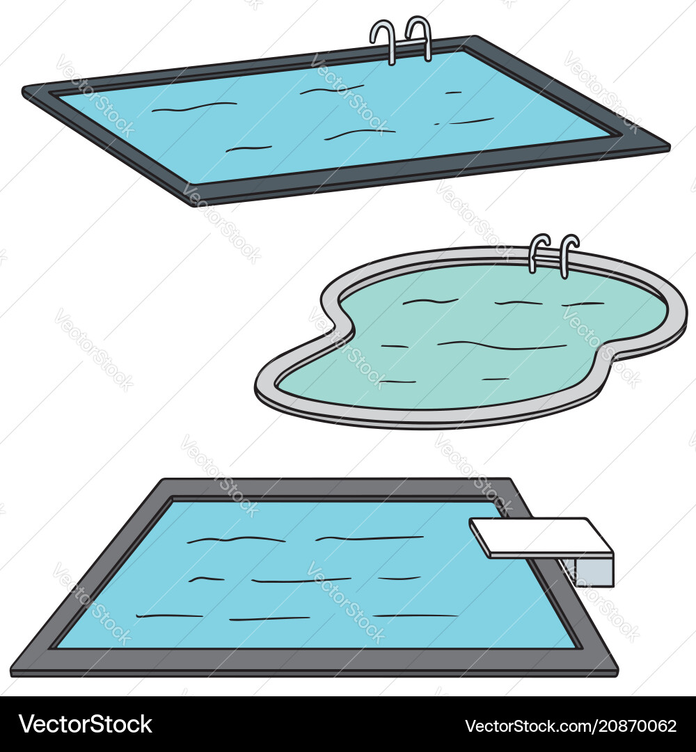 Set of swimming pool Royalty Free Vector Image