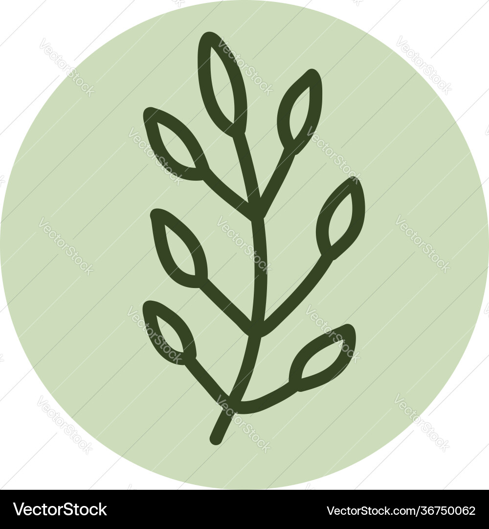 Seven little leaves on a white background Vector Image