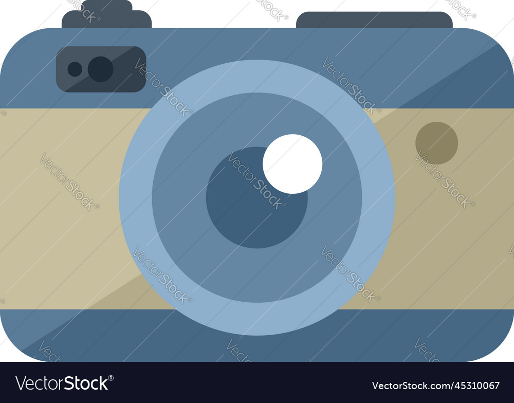 Camera icon flat interview crew Royalty Free Vector Image