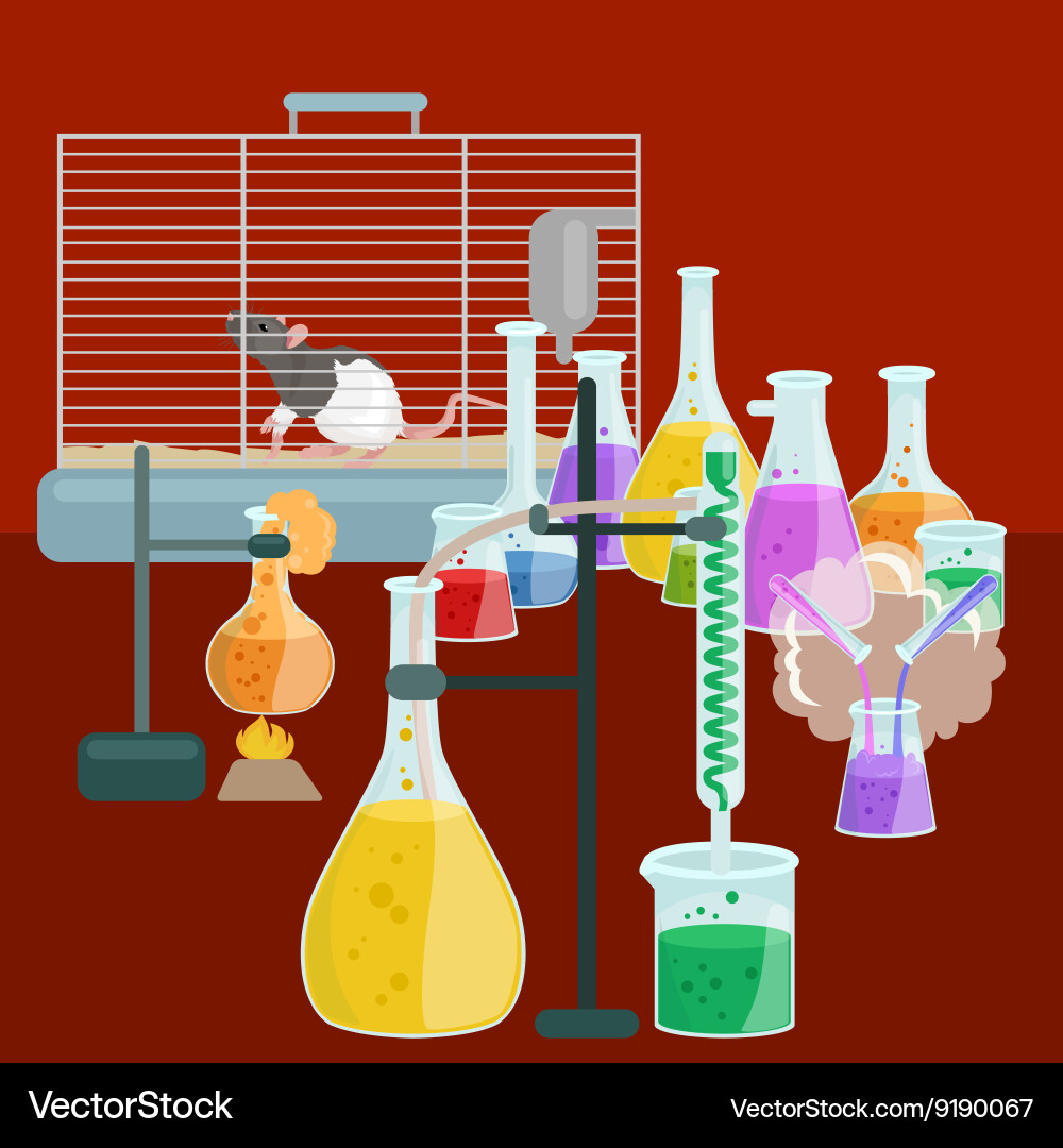 Chemistry education research laboratory equipment Vector Image