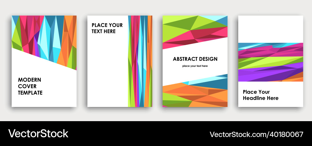 Colorful book cover design abstract background Vector Image