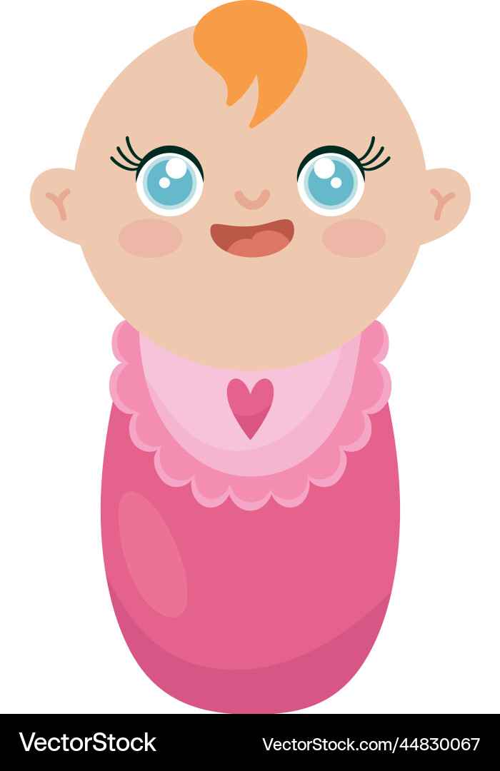Cute baby girl Royalty Free Vector Image - VectorStock