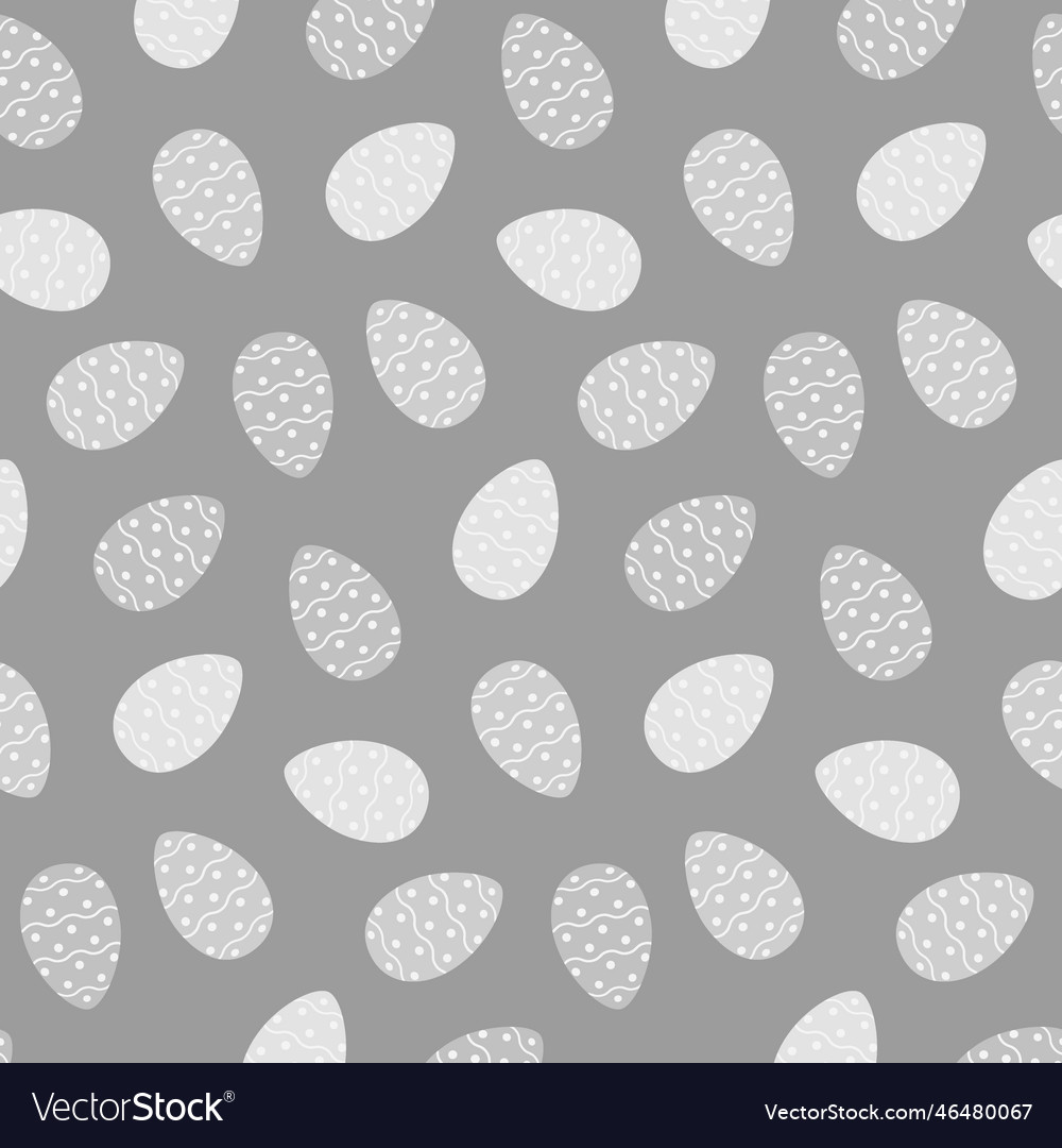 Easter seamless pattern with patterned eggs Vector Image
