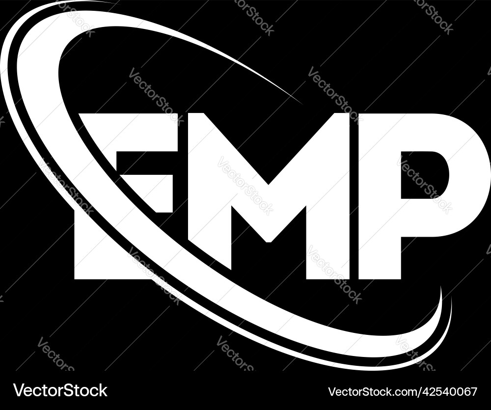 Emp logo letter letter logo design Royalty Free Vector Image