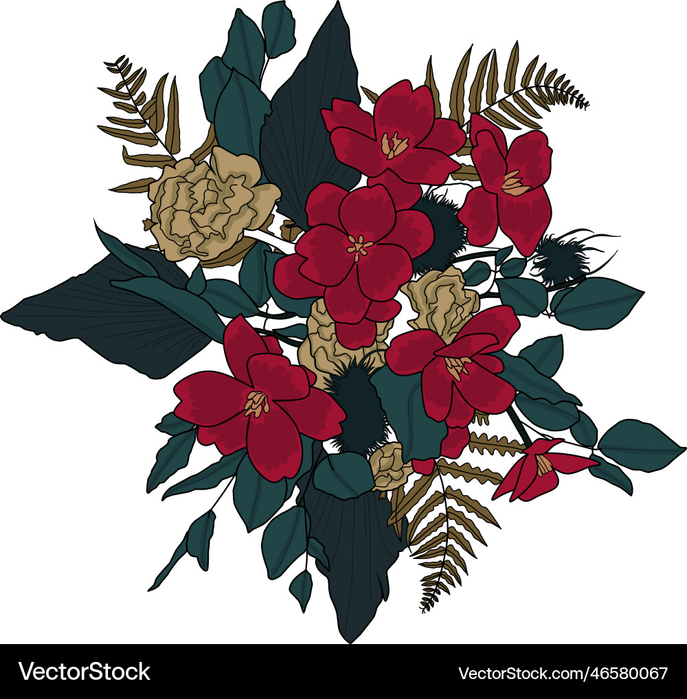 Flower bouquet Royalty Free Vector Image - VectorStock