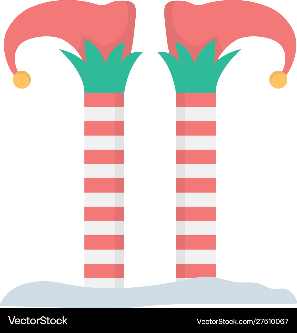 Helper legs and lights merry christmas Royalty Free Vector