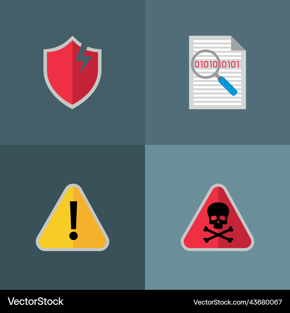 Icons cyber fraud Royalty Free Vector Image - VectorStock