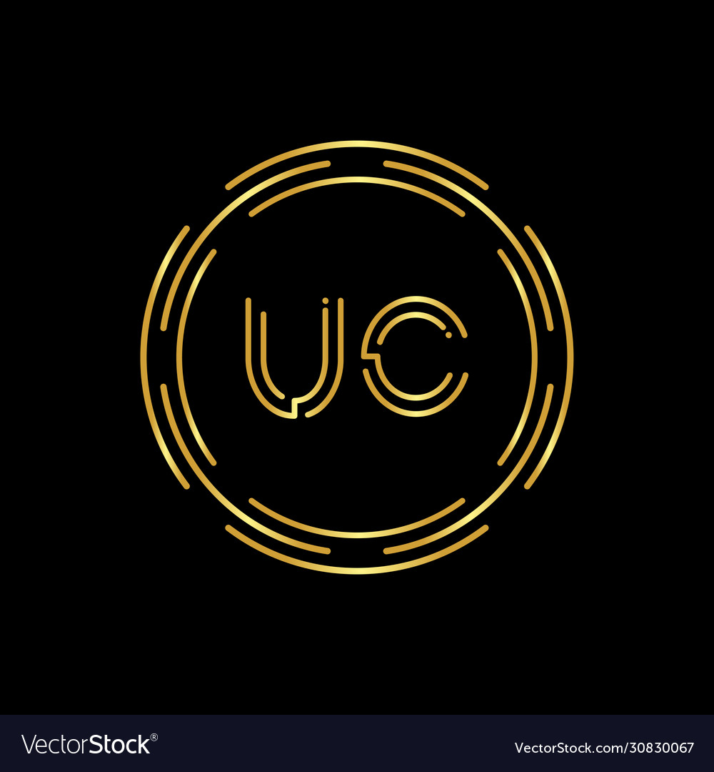 Initial uc logo creative typography template Vector Image