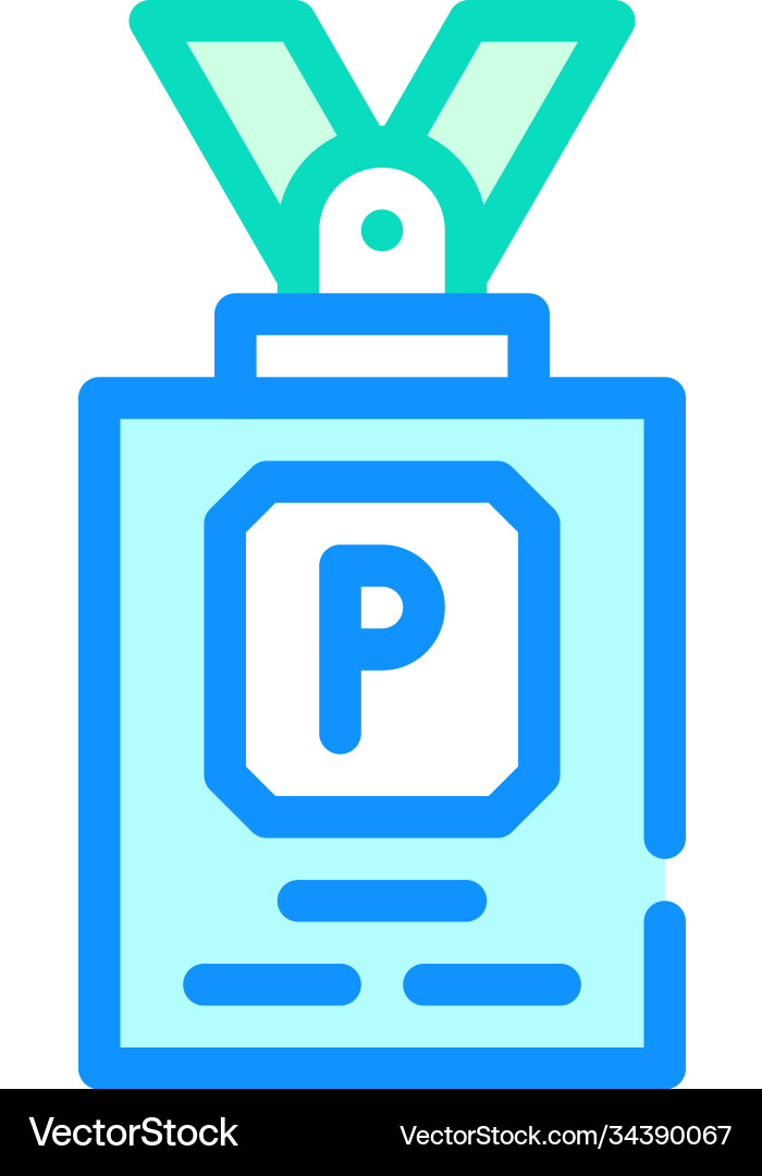 Journalist badge color icon Royalty Free Vector Image