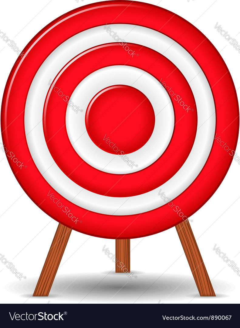 Red target Royalty Free Vector Image - VectorStock