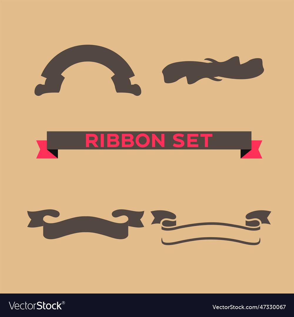 Ribbon sets Royalty Free Vector Image - VectorStock