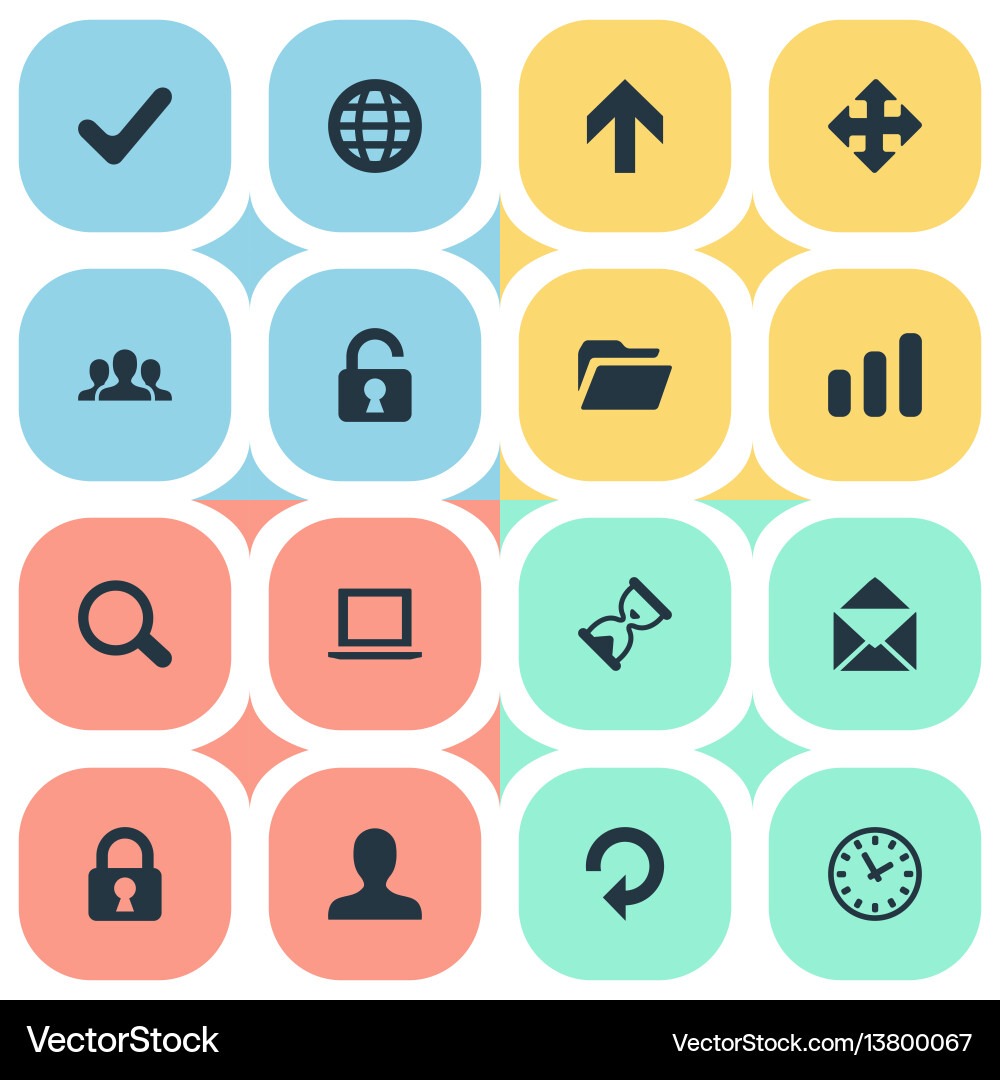 Set of simple apps icons Royalty Free Vector Image