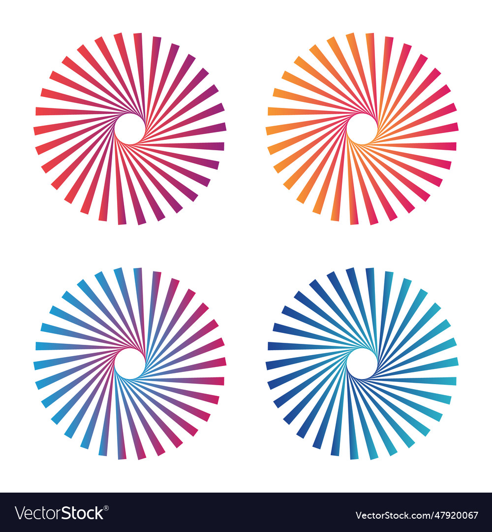 Sun brust gradient circles Royalty Free Vector Image