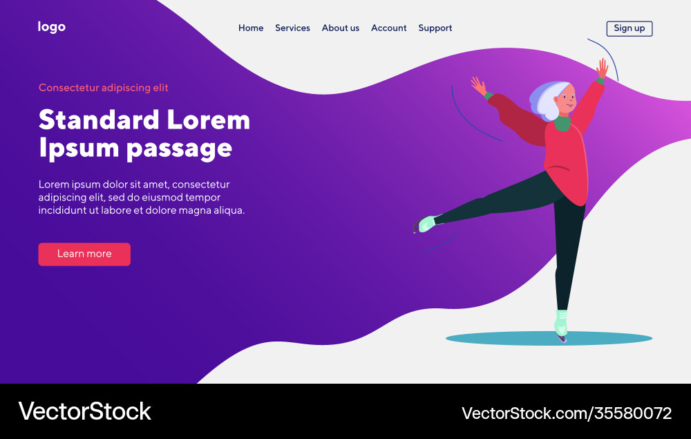 Figure ice skating Royalty Free Vector Image - VectorStock
