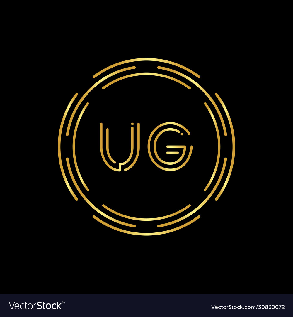 Initial ug logo creative typography template Vector Image