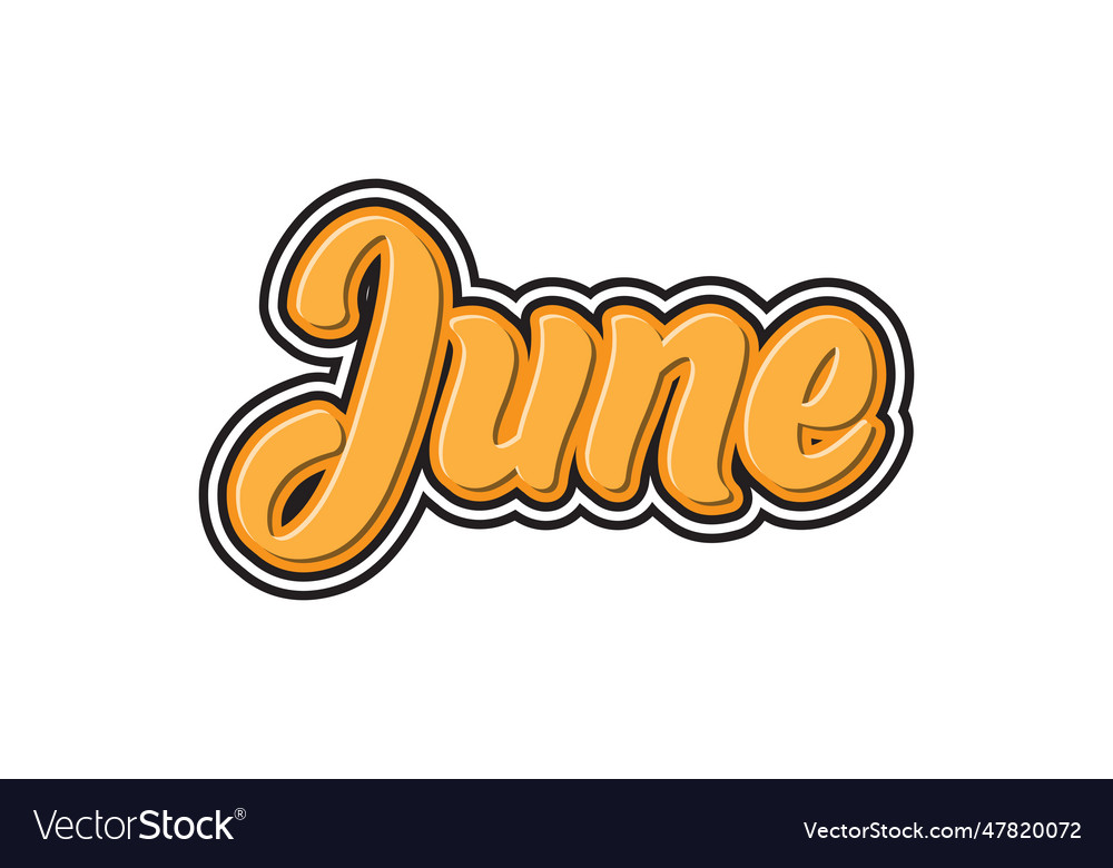 June Royalty Free Vector Image - VectorStock