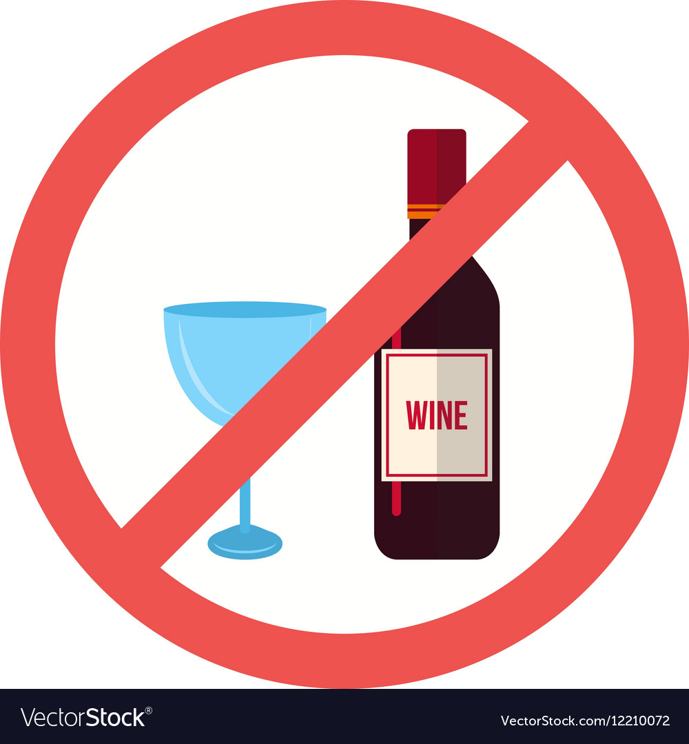 No drinking Royalty Free Vector Image - VectorStock