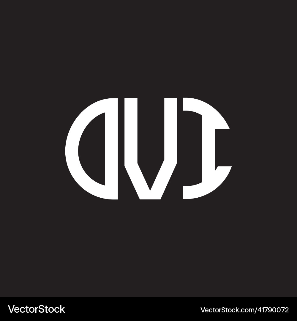 Ovi letter logo design on black background Vector Image