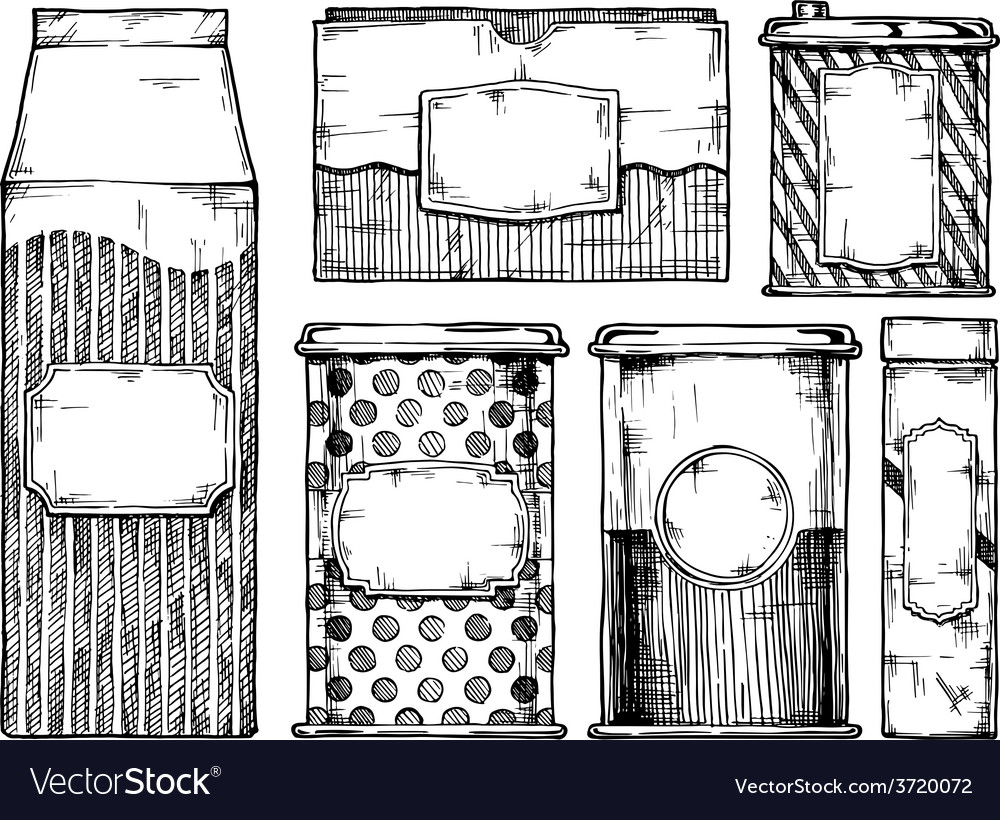 Retro packaging Royalty Free Vector Image - VectorStock