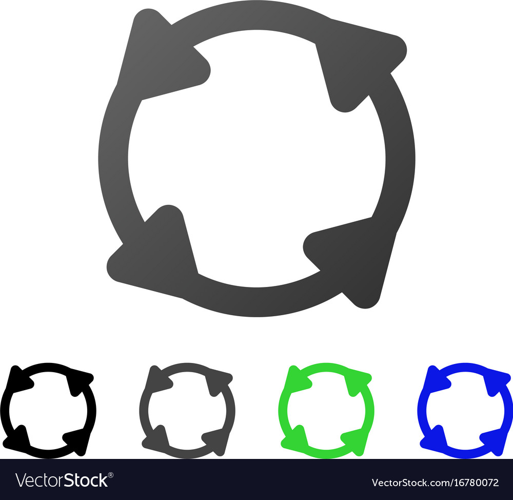 Rotate flat gradient icon Royalty Free Vector Image