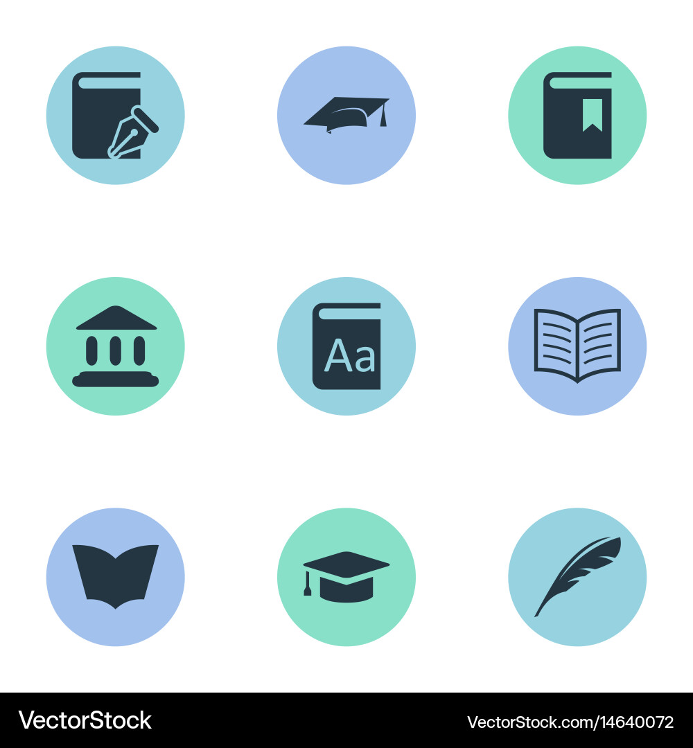 Set of simple reading icons Royalty Free Vector Image