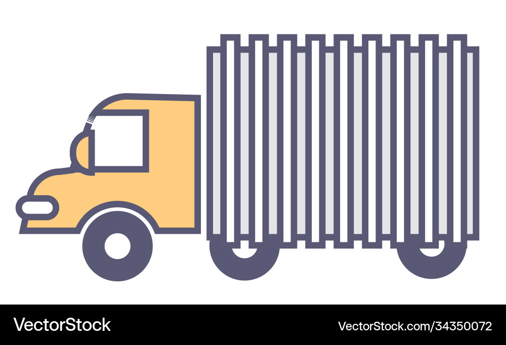 Van or truck moving loads logistics services Vector Image