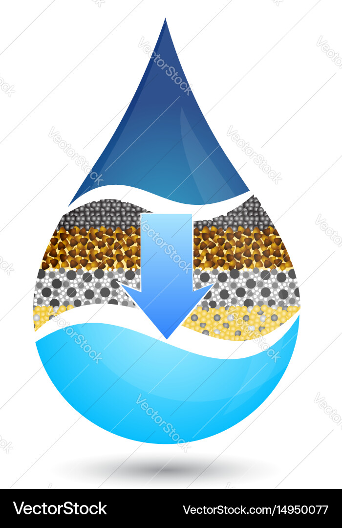 A drop of water symbol for filtering Royalty Free Vector