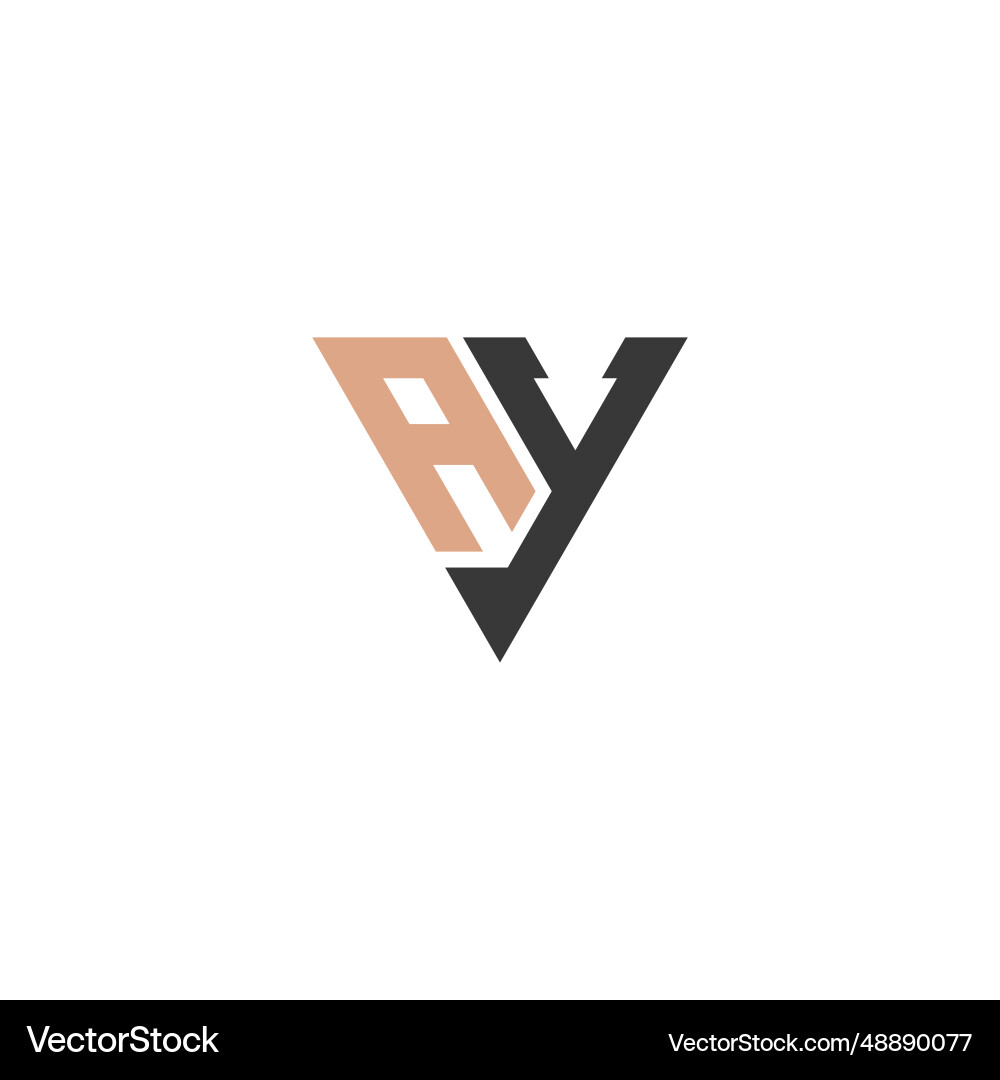 Alphabet initials logo ya ay y Royalty Free Vector Image