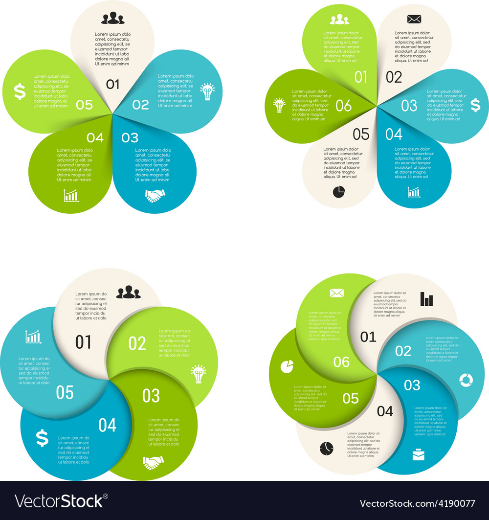 Circle infographics set template for cycle Vector Image Circle infographics set template for cycle Vector Image