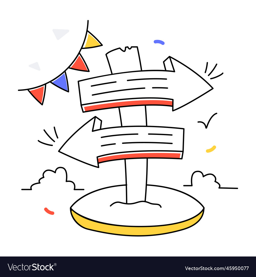 Direction board Royalty Free Vector Image - VectorStock