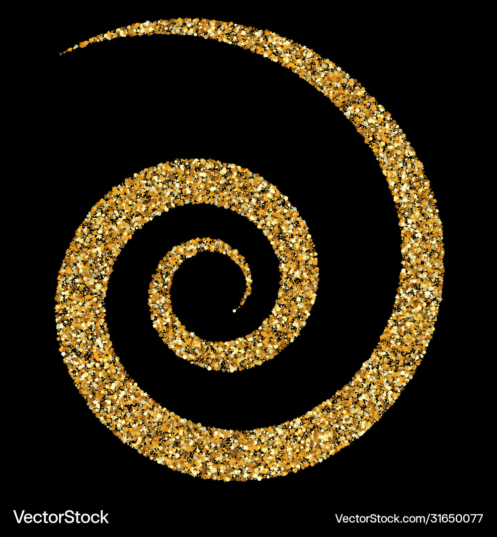 Gold round golden black background shiny dot Vector Image