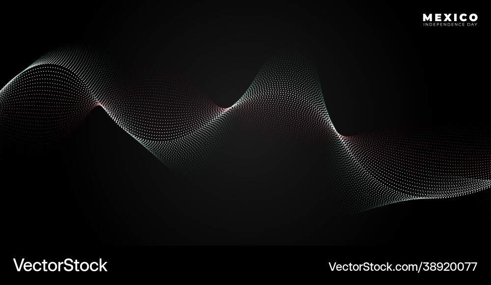 Mexico independence day with abstract design Vector Image