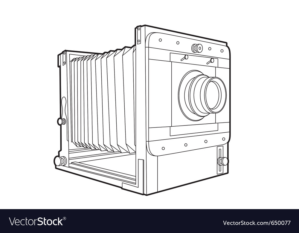 Old classic camera Royalty Free Vector Image - VectorStock