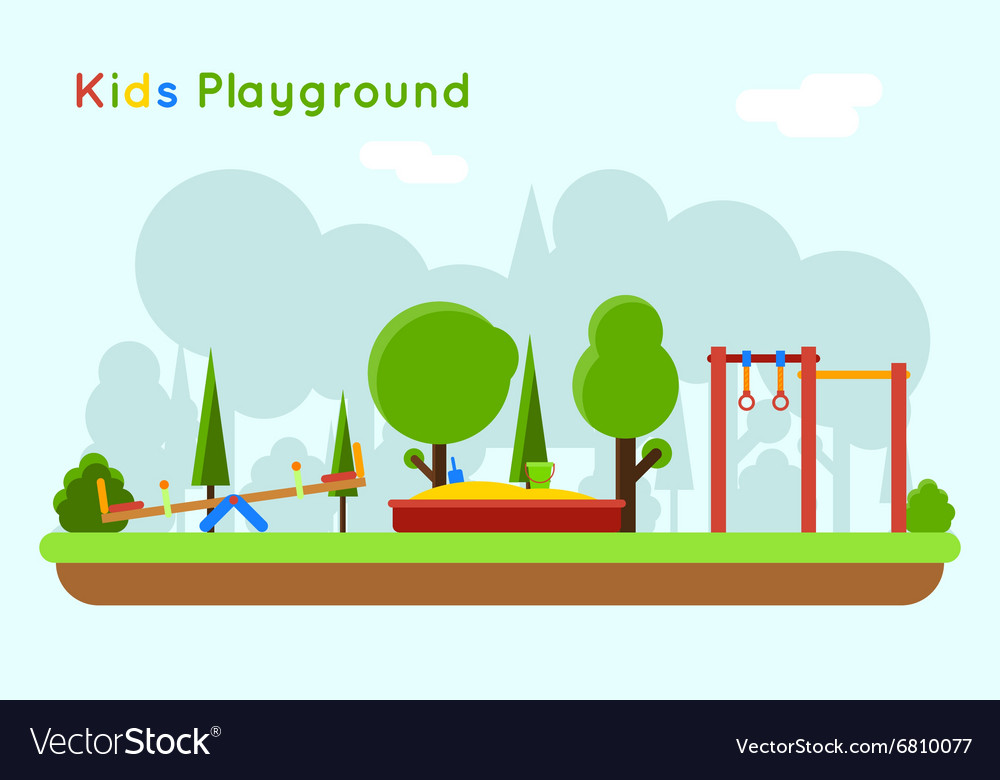 Playground background Royalty Free Vector Image