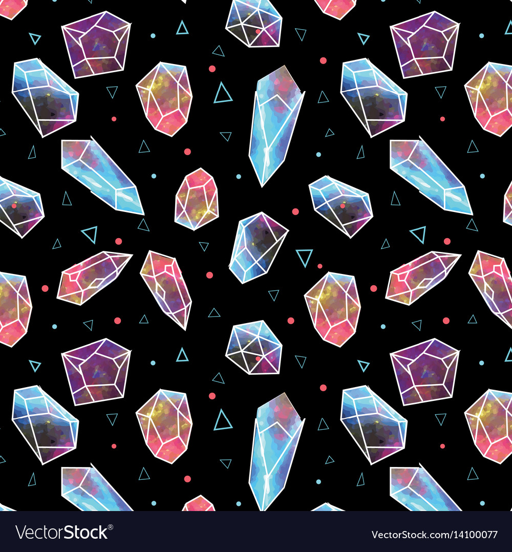 Stone crystal pattern Royalty Free Vector Image