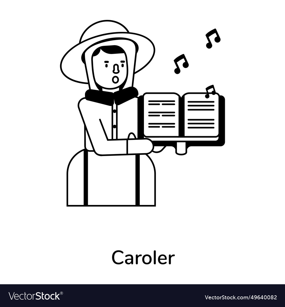 Caroler Royalty Free Vector Image - VectorStock