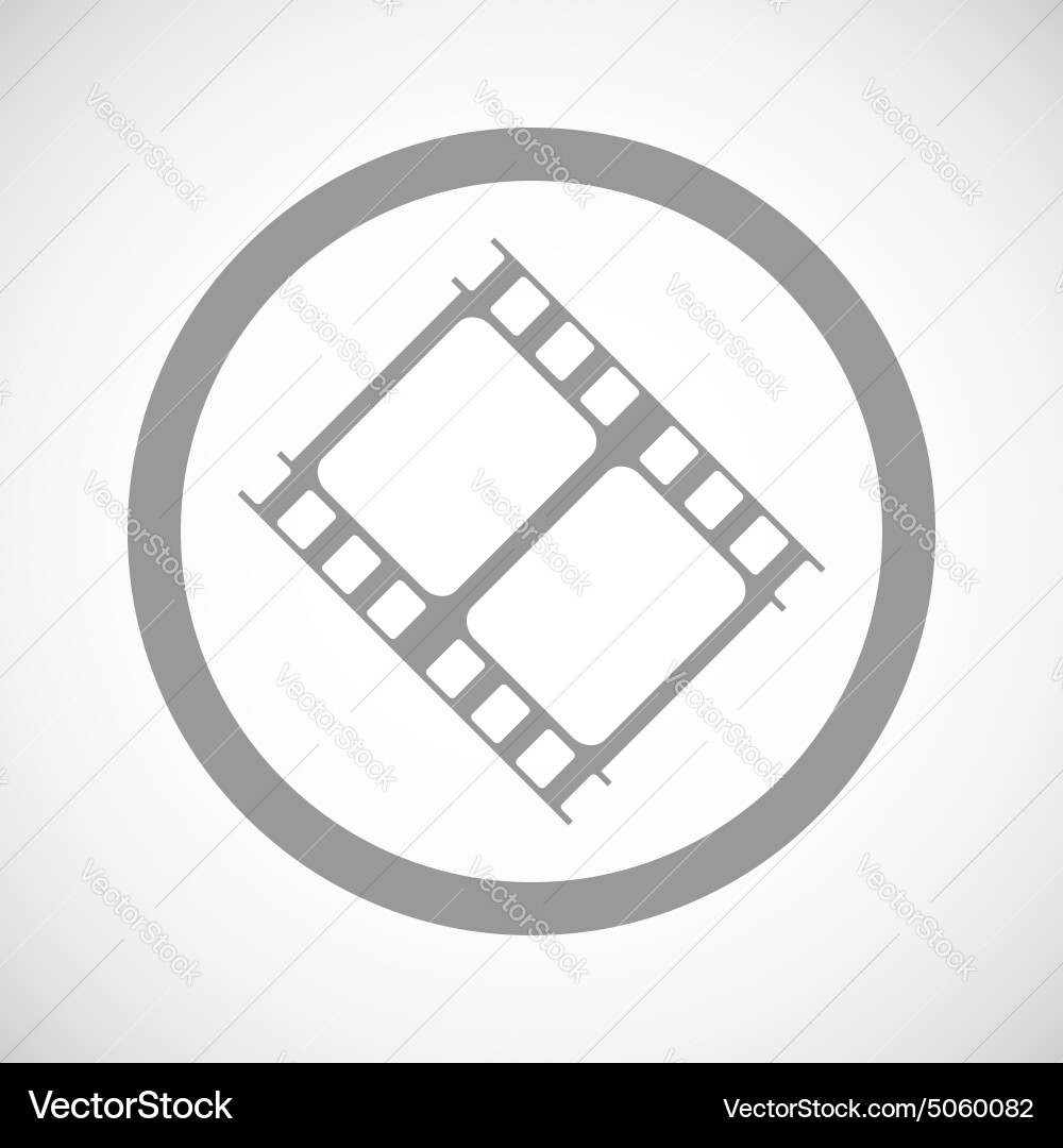 Grey movie sign icon Royalty Free Vector Image