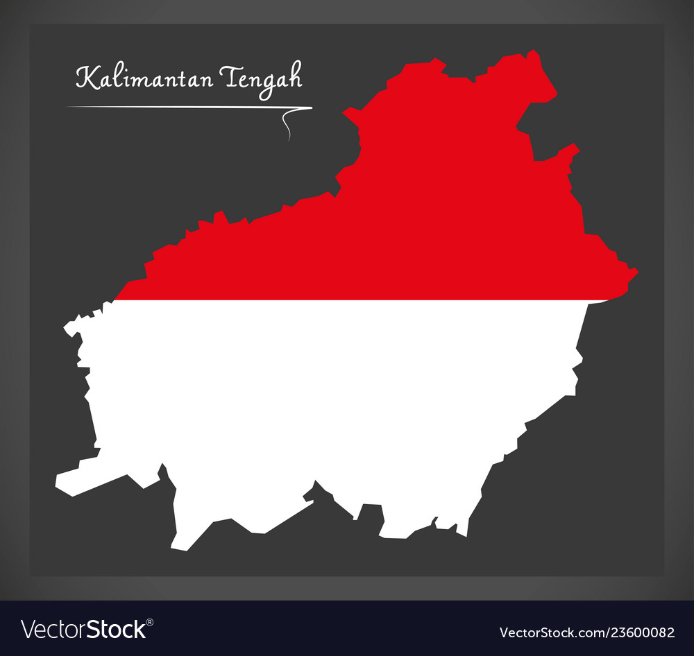Kalimantan tengah indonesia map with indonesian Vector Image Kalimantan tengah indonesia map with indonesian Vector Image